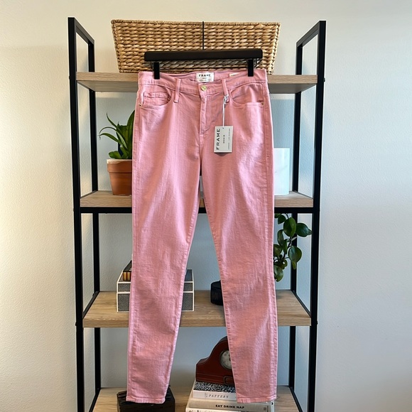 Frame Denim | Jeans | Nwt Frame Midrise Le Skinny De Jeanne Pink Bloom ...